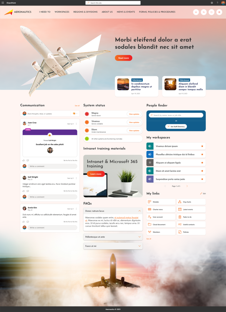 10 great SharePoint intranet site examples - Lightspeed365