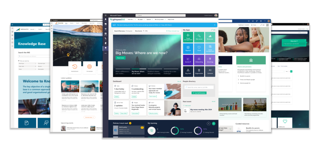 10 SharePoint site and page templates with intranet examples