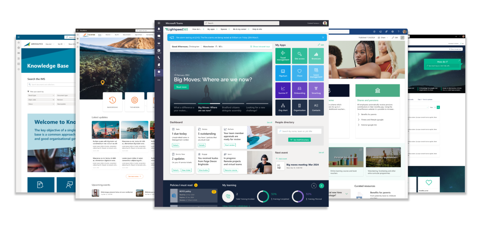 10 SharePoint site and page templates with intranet examples
